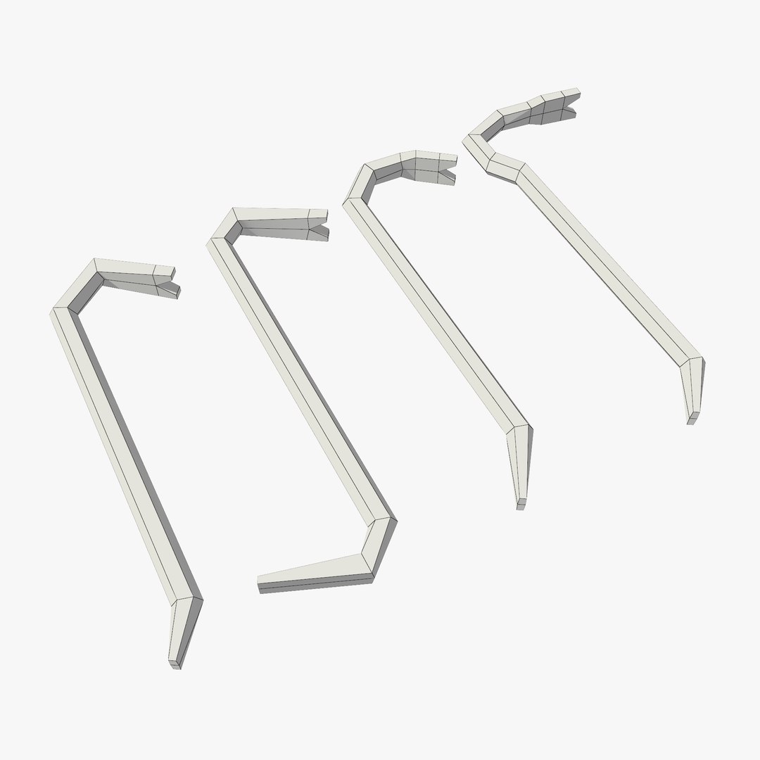 Free 3D Low-poly Crowbars Model - TurboSquid 1165242