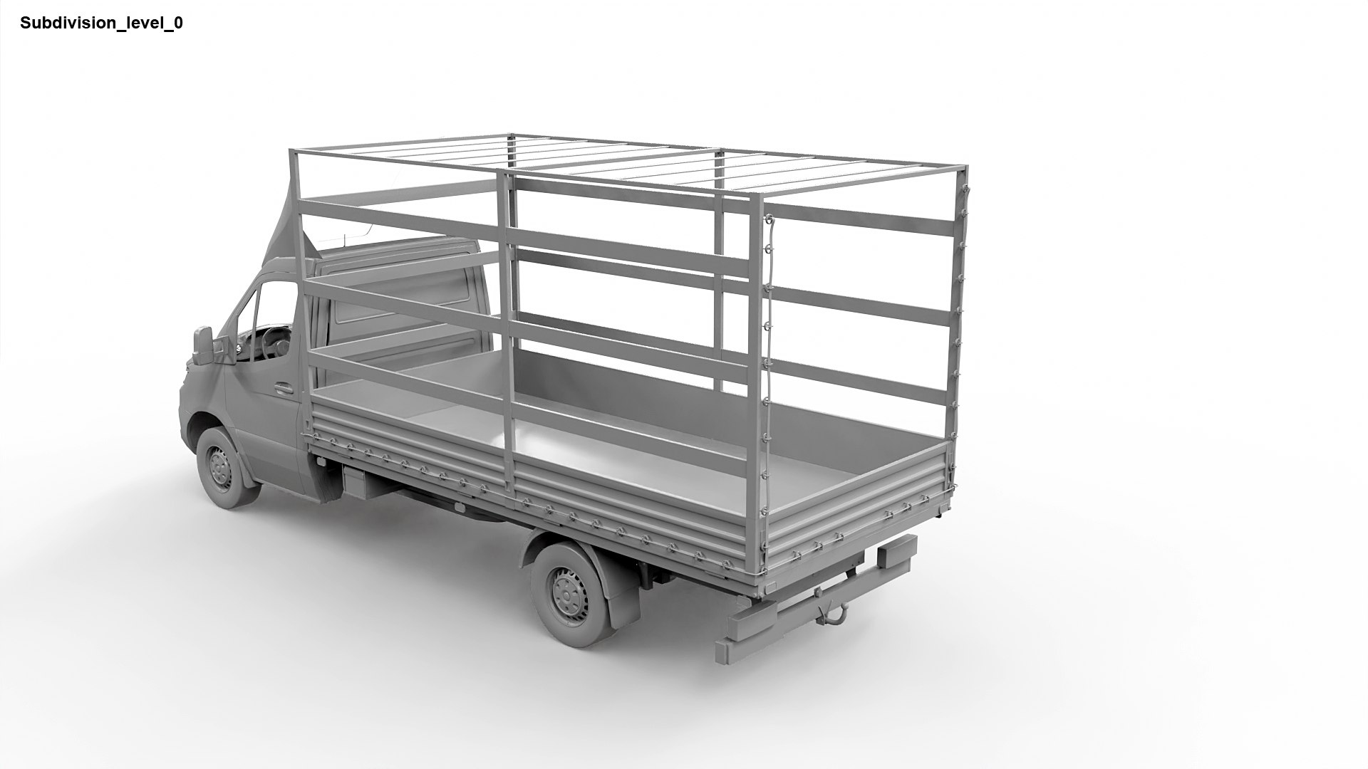 3D Mercedes Sprinter Curtain Side Tautliner Van 3D Model No Textures ...