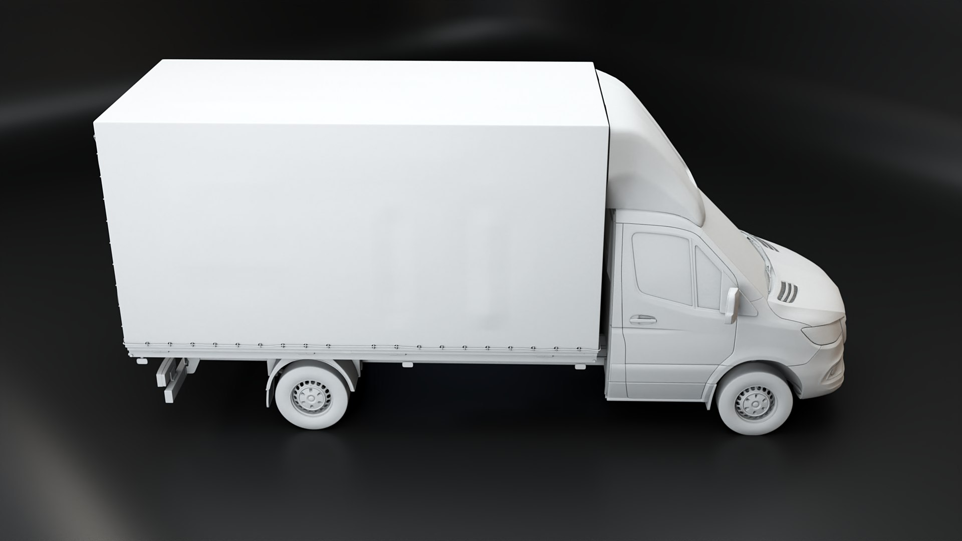 3D Mercedes Sprinter Curtain Side Tautliner Van 3D Model No Textures ...