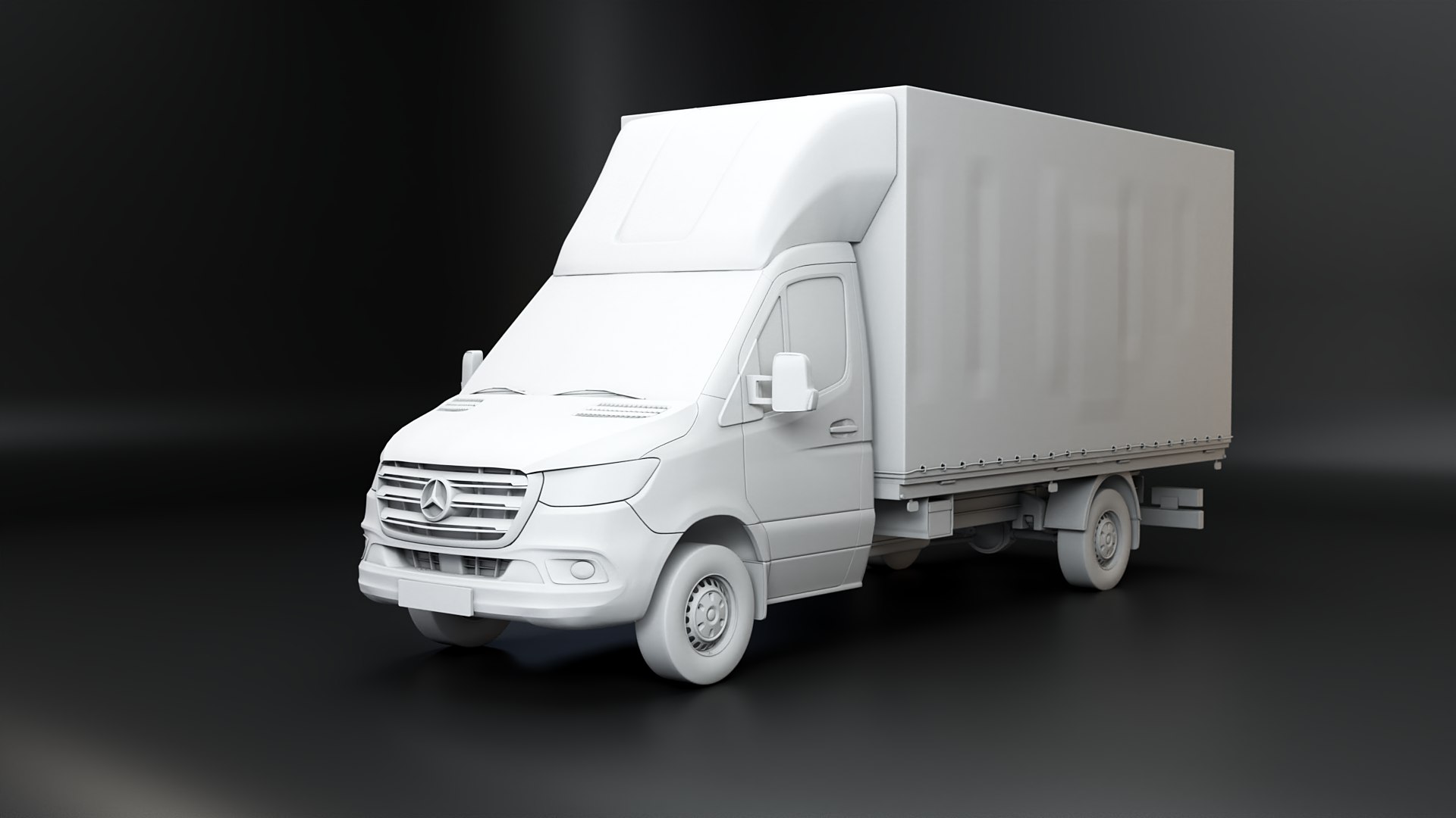 3D Mercedes Sprinter Curtain Side Tautliner Van 3D Model No Textures ...