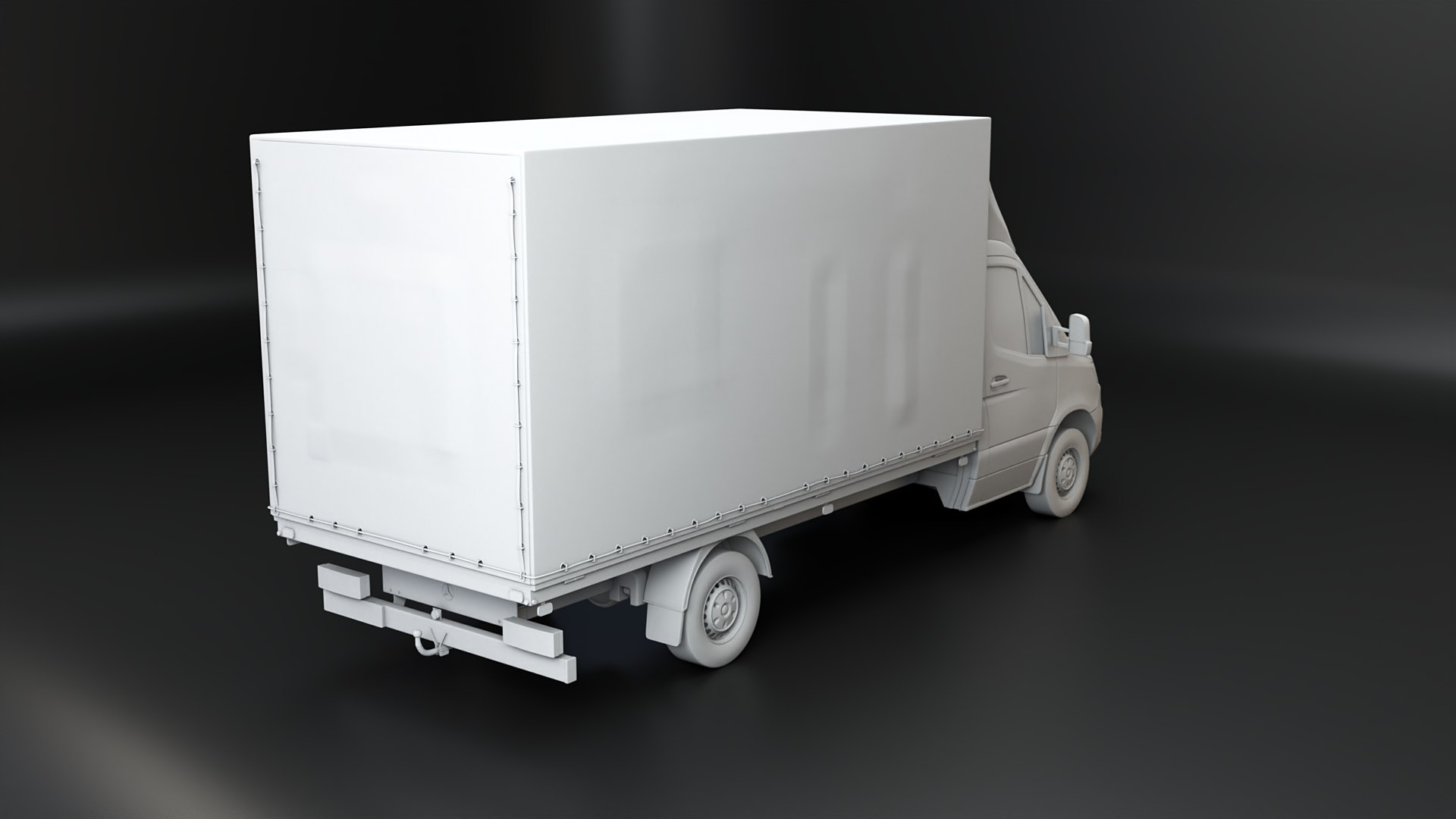 3D Mercedes Sprinter Curtain Side Tautliner Van 3D Model No Textures ...