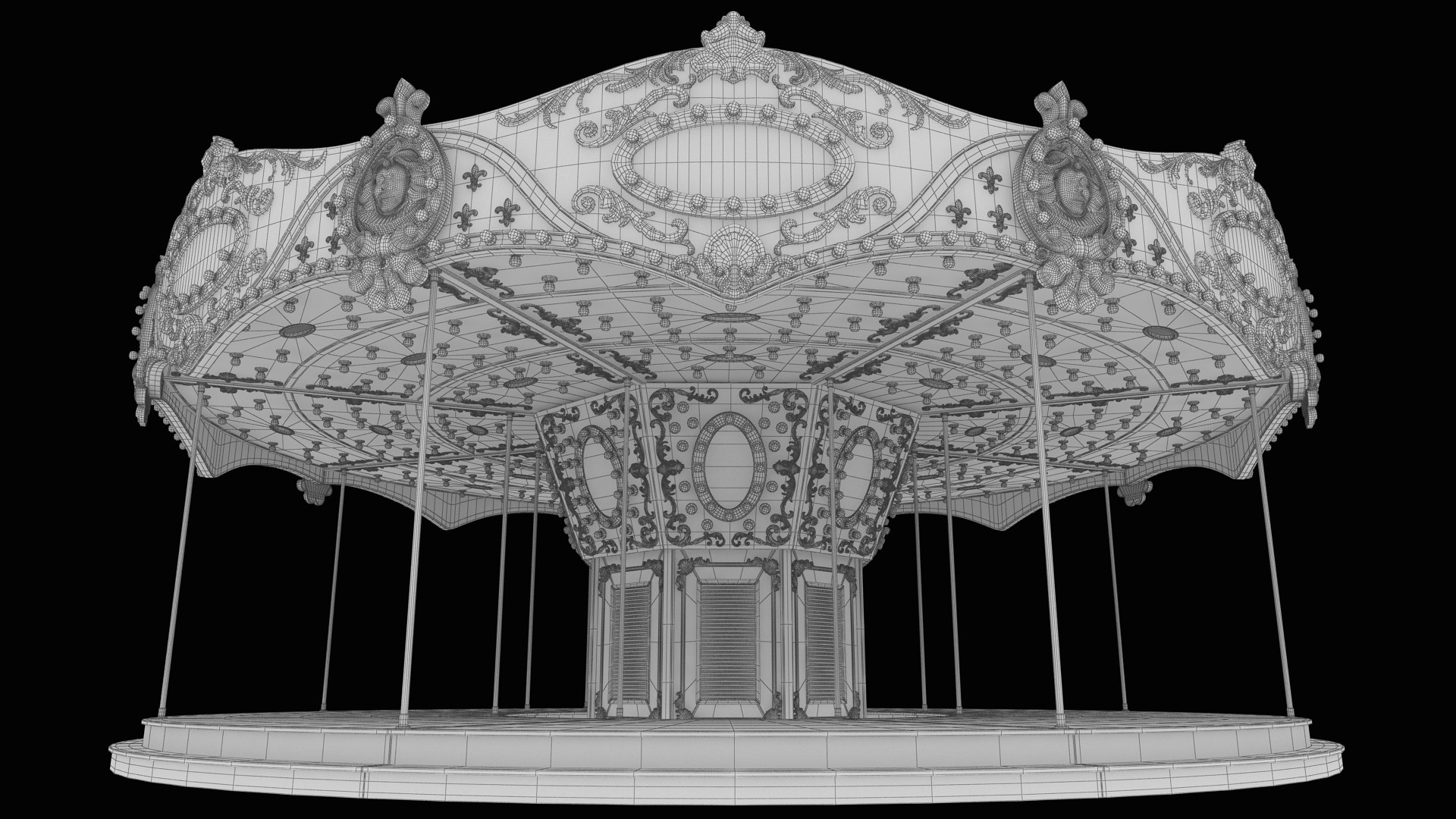 3D carousel base model - TurboSquid 1180139