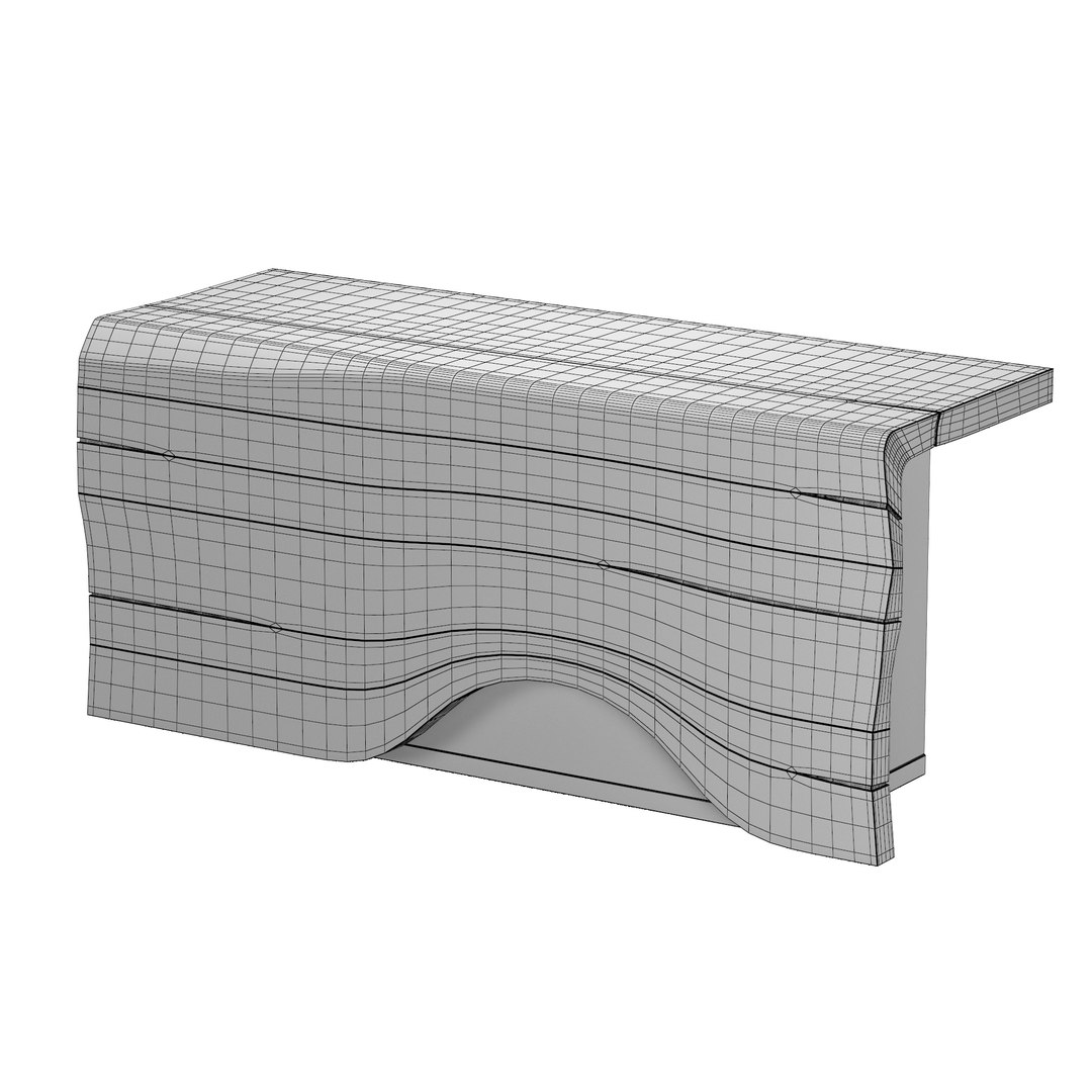 3D Model Slab Reception Table - TurboSquid 2003068