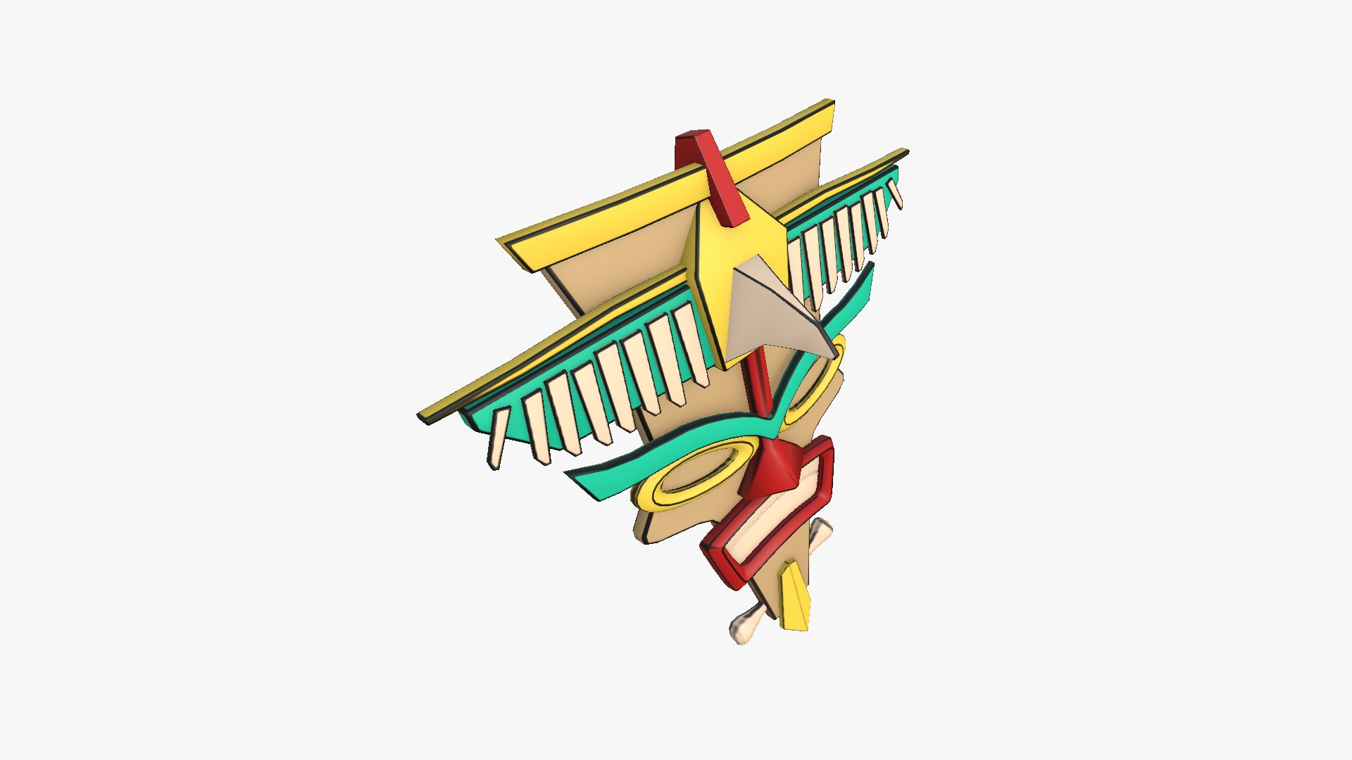 Tribal Mask C11 Cartoon - Costume Character Design 3D model ...