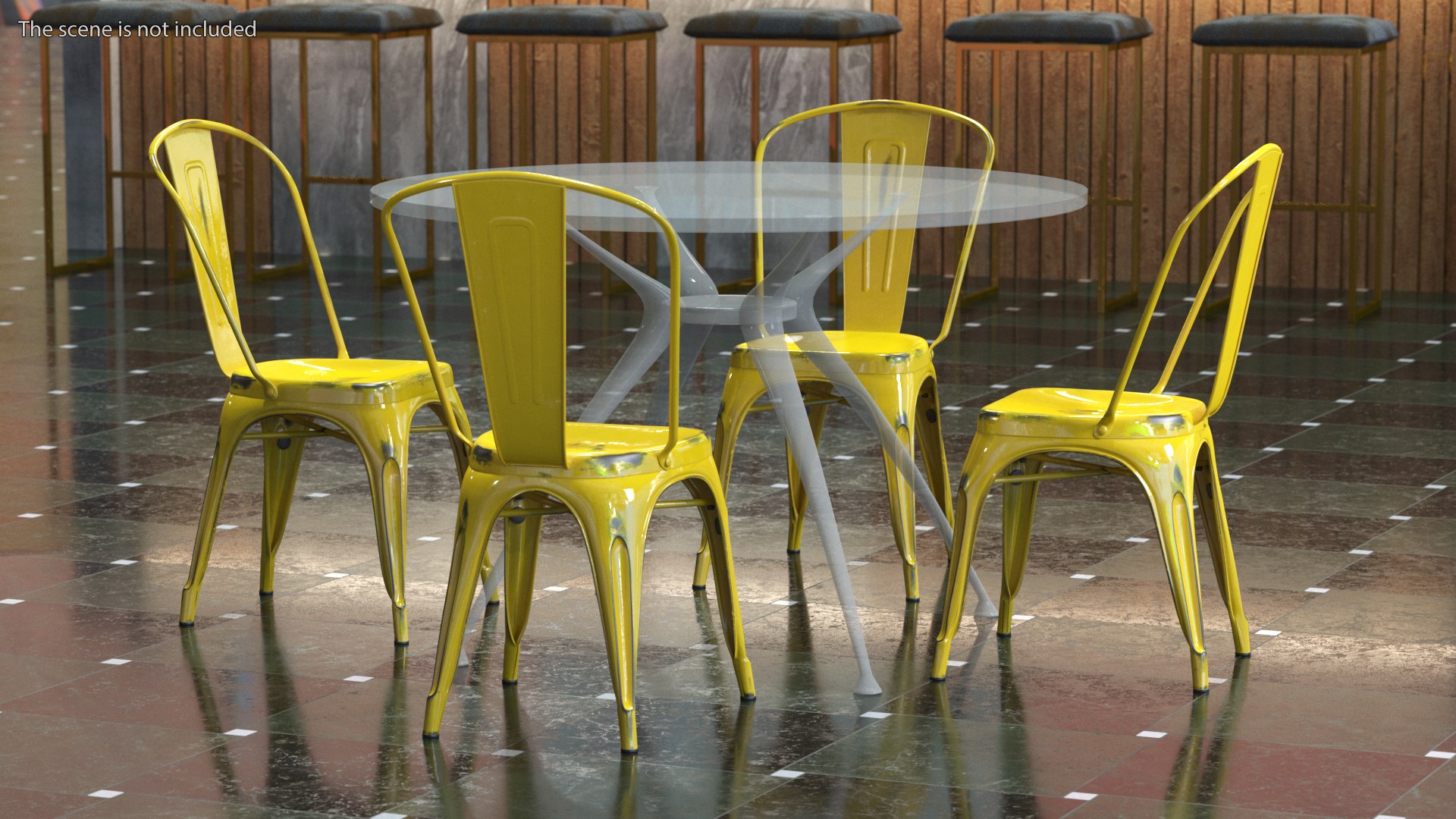 Yellow Stackable Chair 3D Model - TurboSquid 2042738