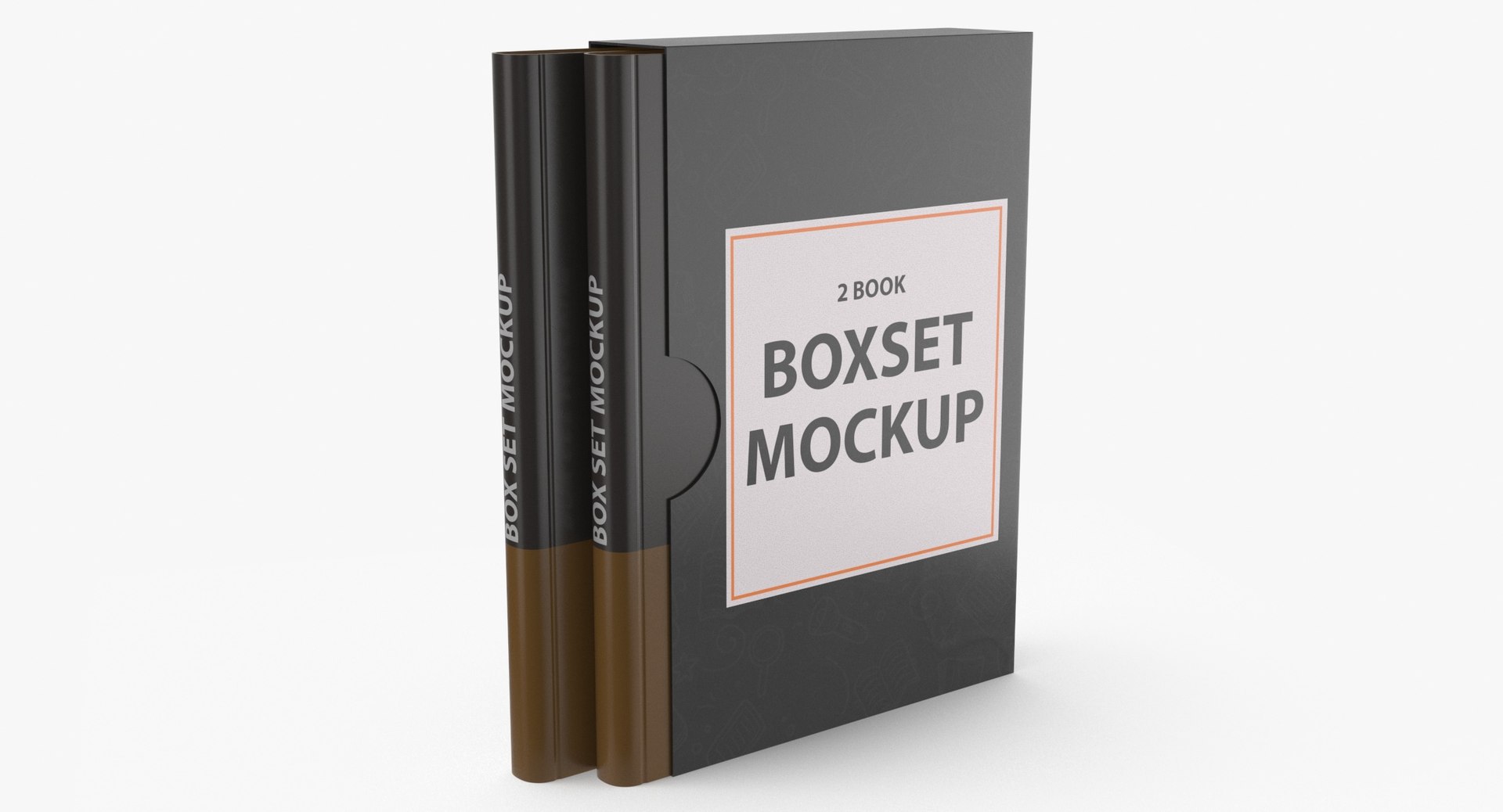 3D Model Paperback Book Box Type 02 Basic Poses Blank And Generic ...