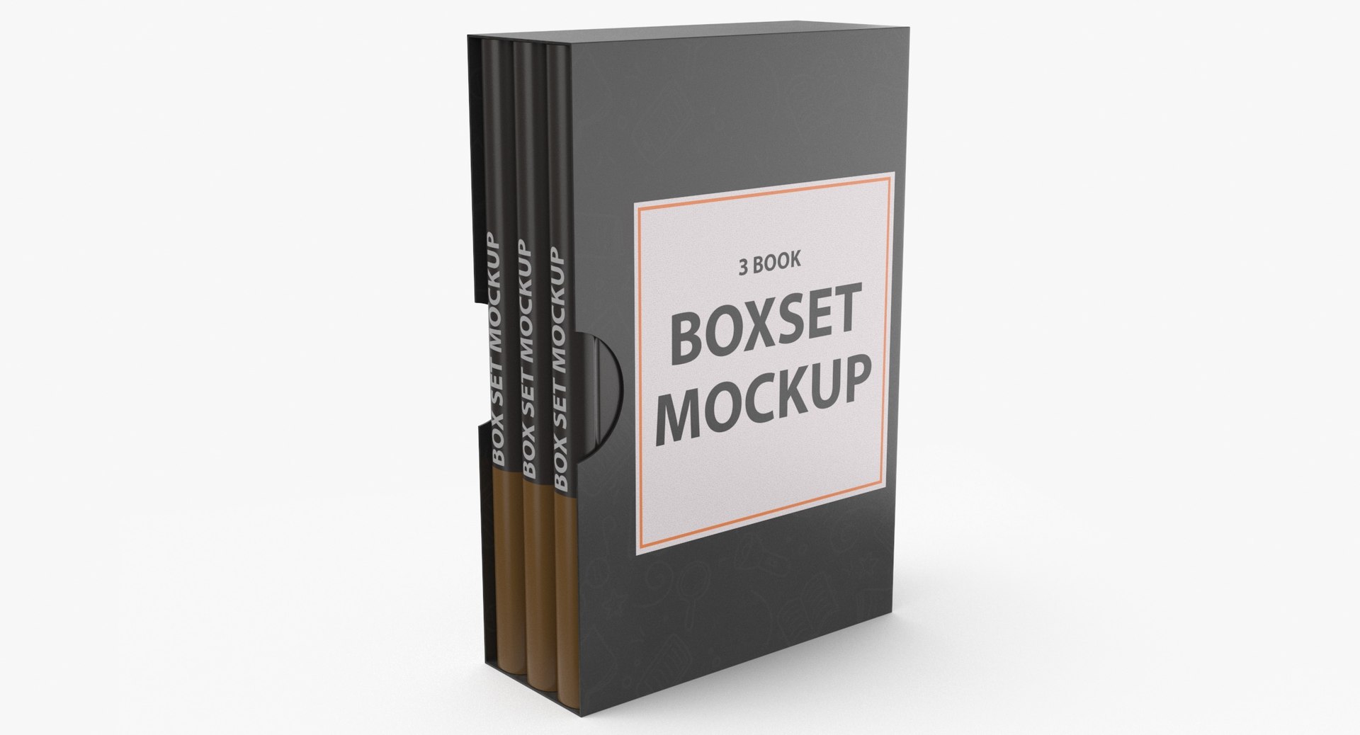 3D Model Paperback Book Box Type 02 Basic Poses Blank And Generic ...