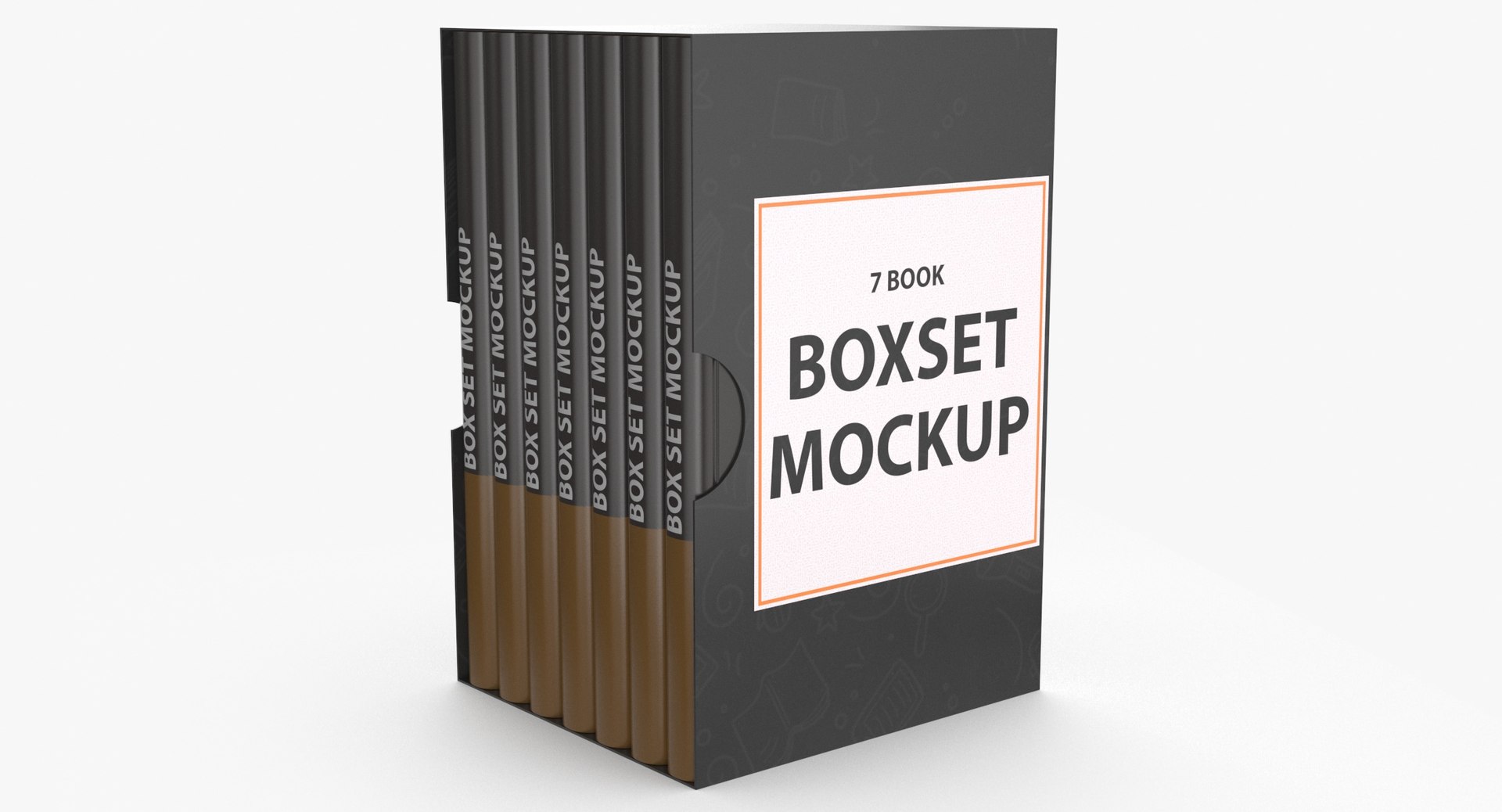3D Model Paperback Book Box Type 02 Basic Poses Blank And Generic ...