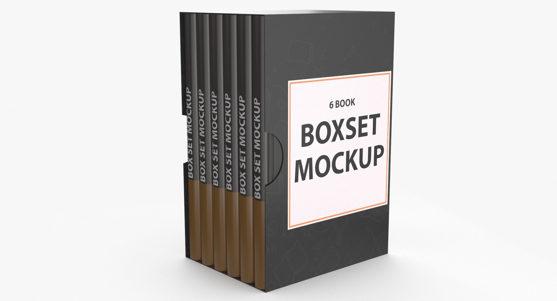 3D Model Paperback Book Box Type 02 Basic Poses Blank And Generic ...