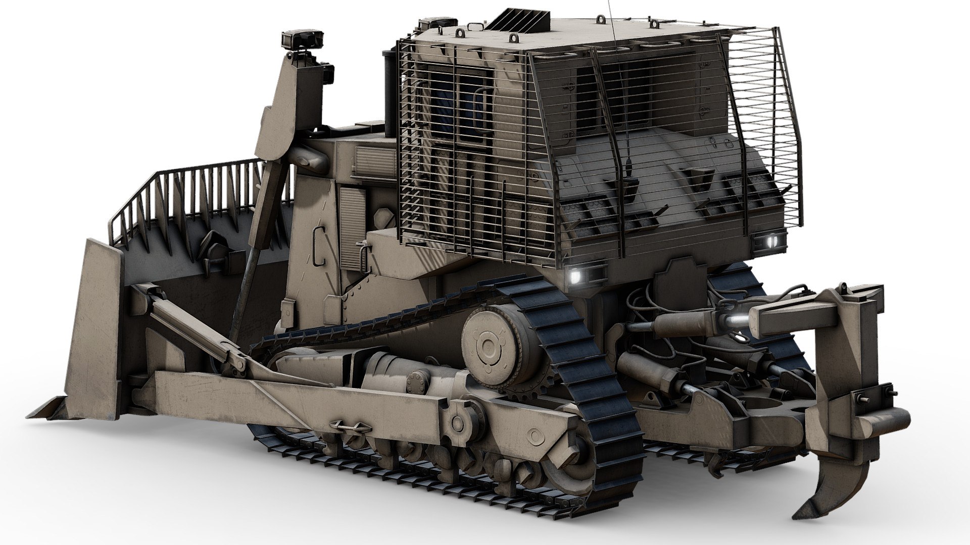 modelo 3d Bulldozer blindado D9 - TurboSquid 2205762