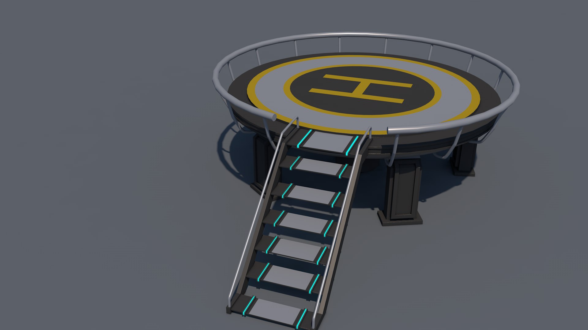 Helipad 3D - TurboSquid 2345890