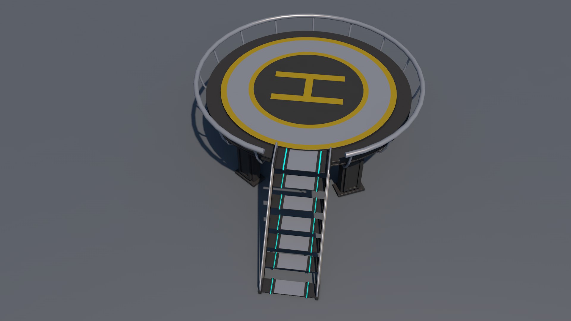 Helipad 3D - TurboSquid 2345890