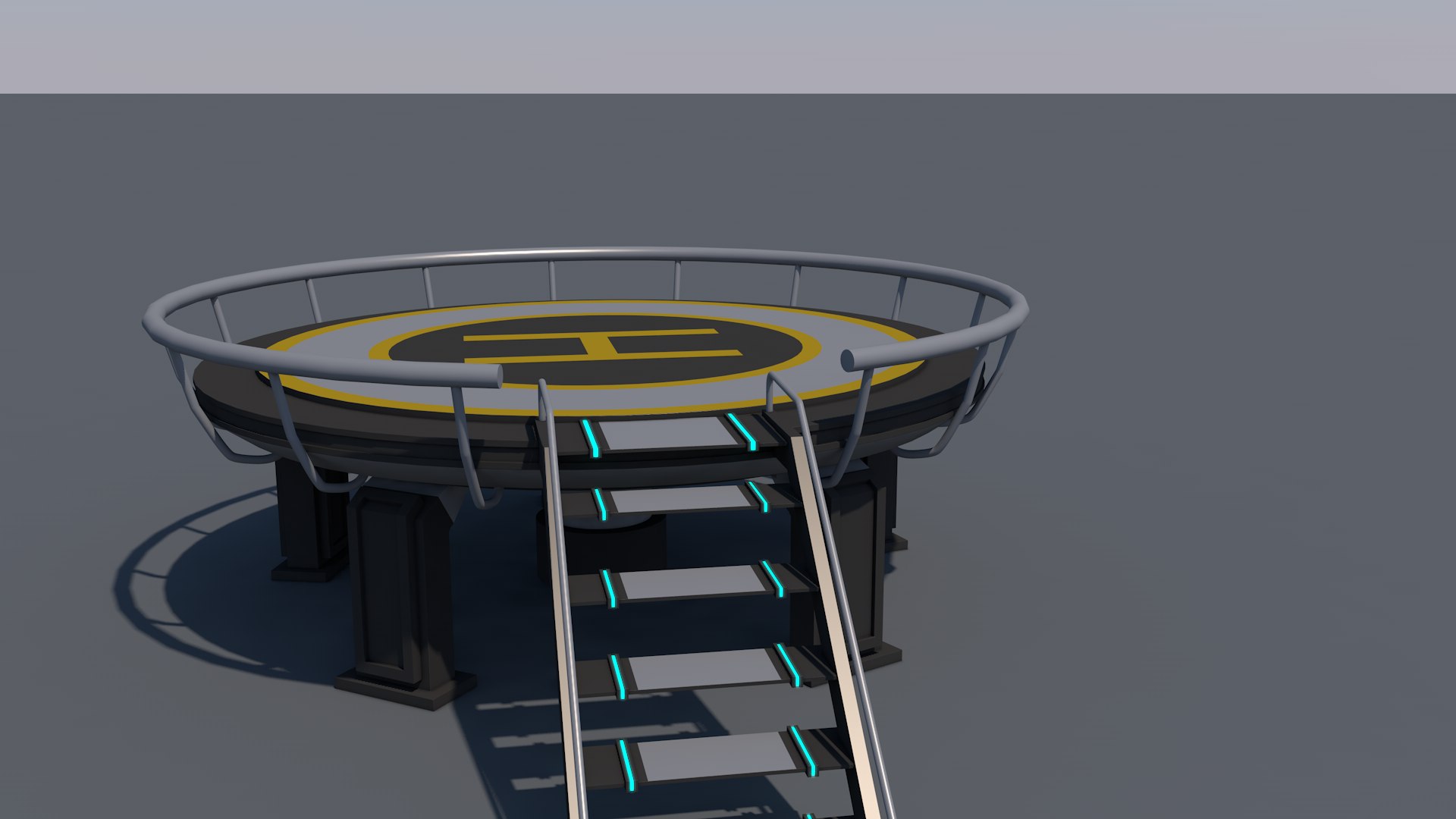 Helipad 3D - TurboSquid 2345890