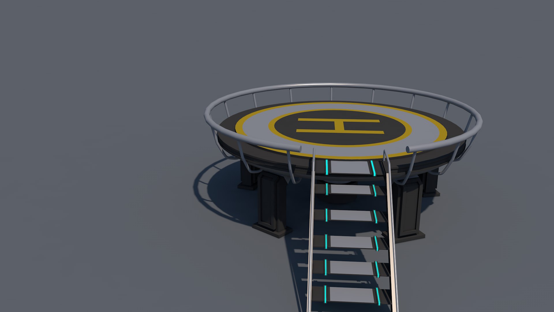 Helipad 3D - TurboSquid 2345890
