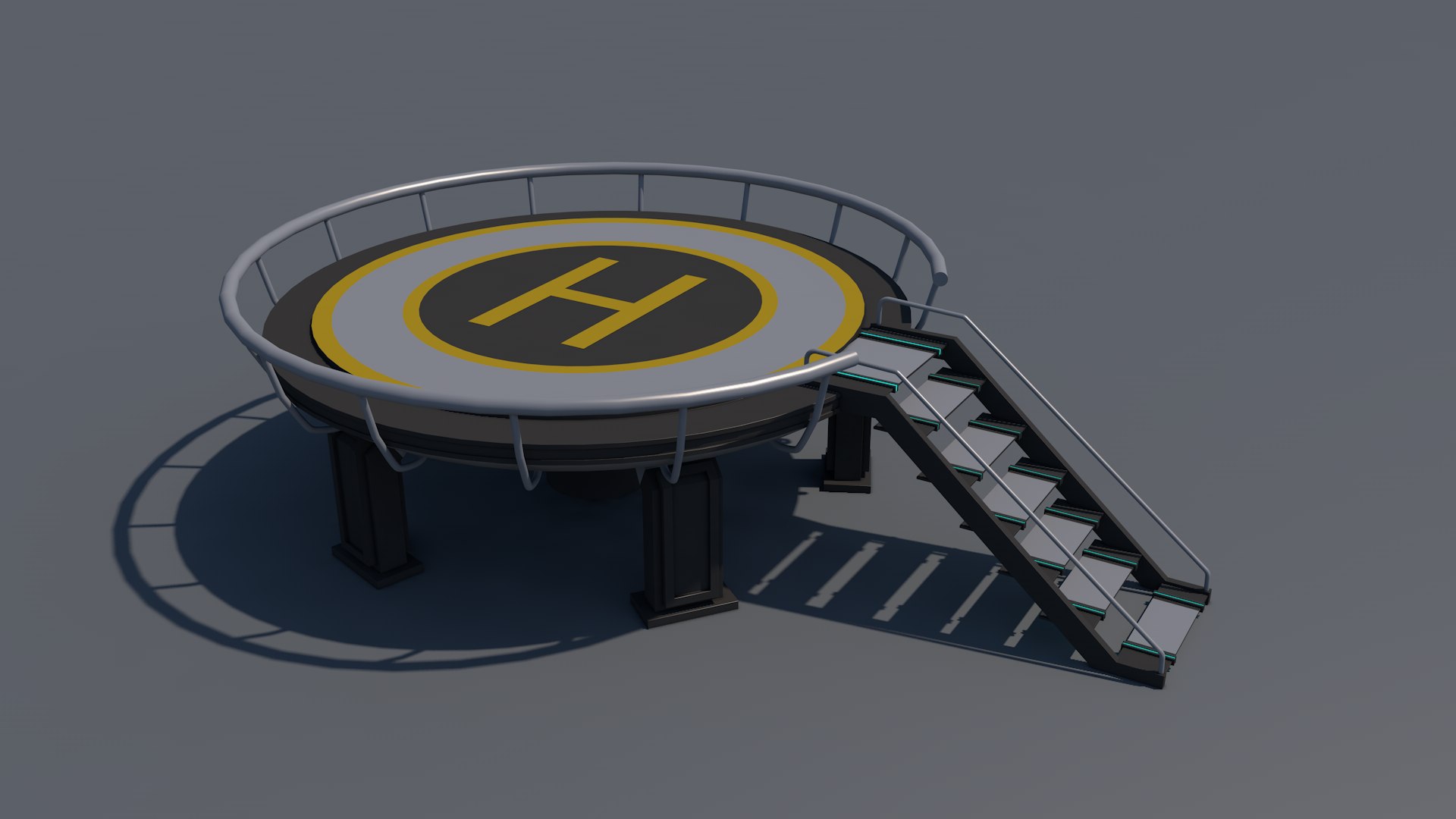 Helipad 3D - TurboSquid 2345890