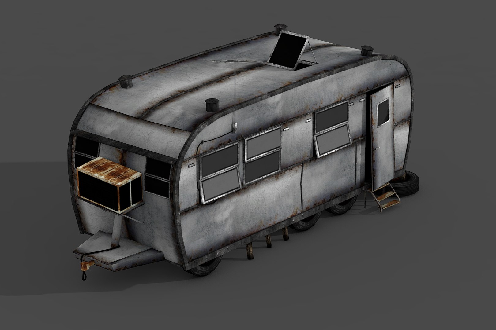 3D Rust Caravan Trailer - TurboSquid 1553867