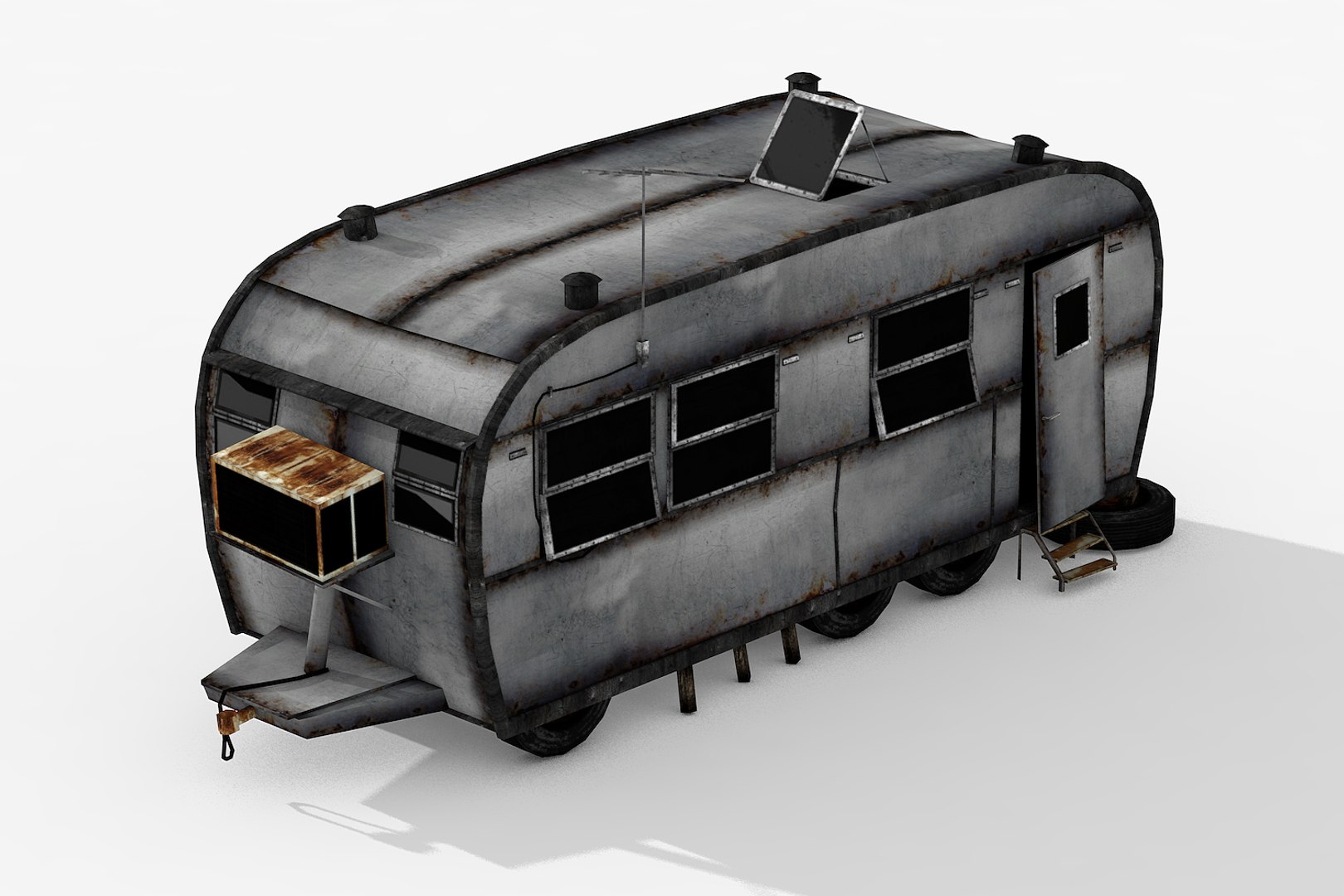 3D Rust Caravan Trailer - TurboSquid 1553867
