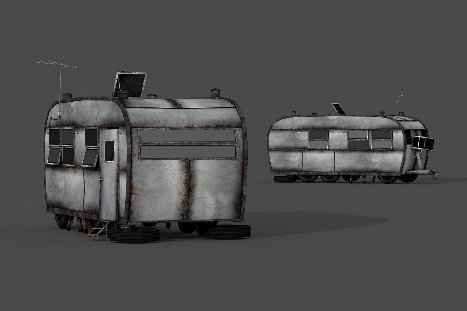 3D Rust Caravan Trailer - TurboSquid 1553867