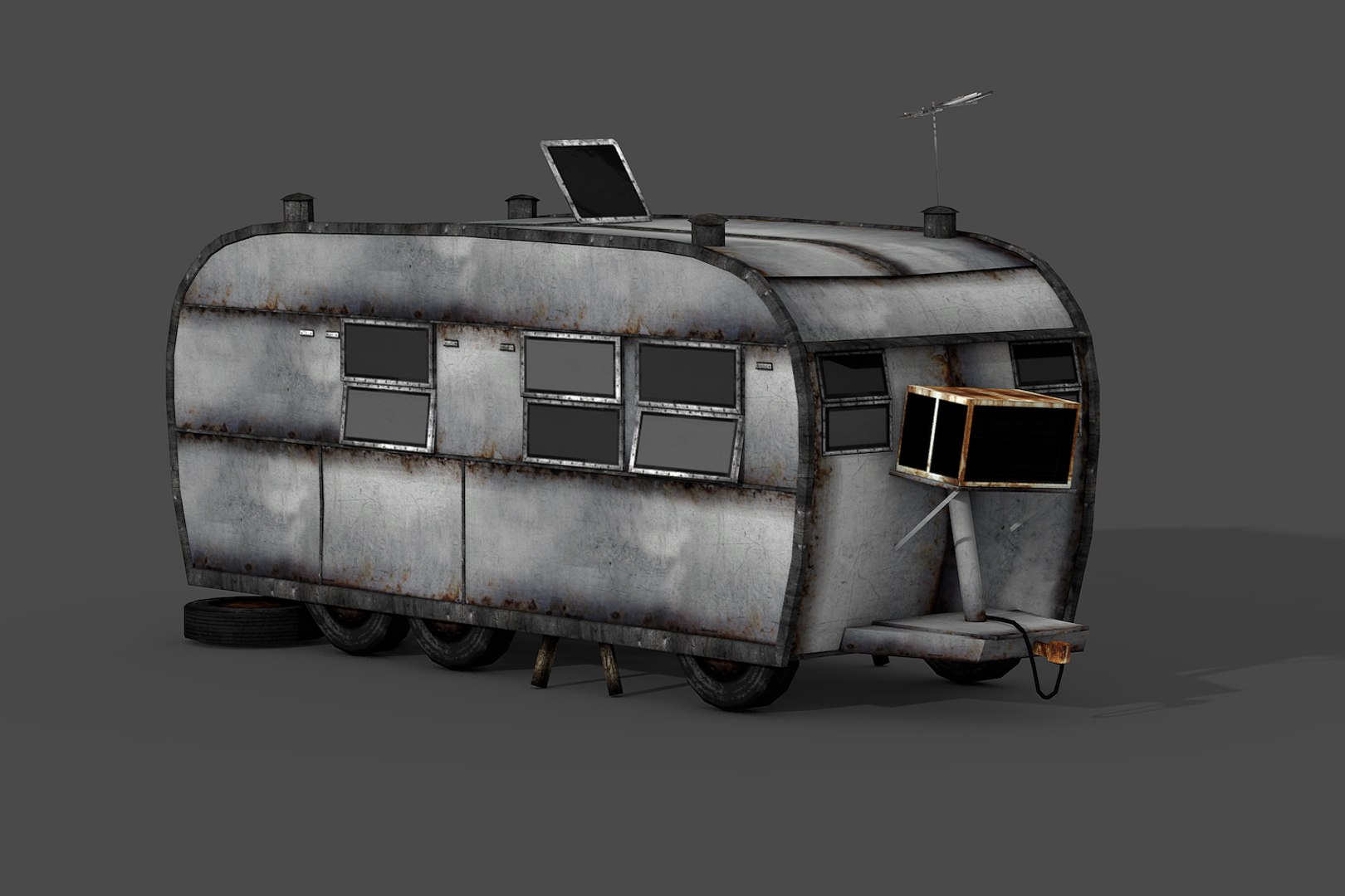 3D Rust Caravan Trailer - TurboSquid 1553867