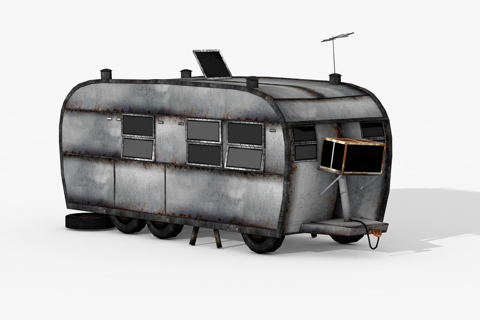 3D Rust Caravan Trailer - TurboSquid 1553867