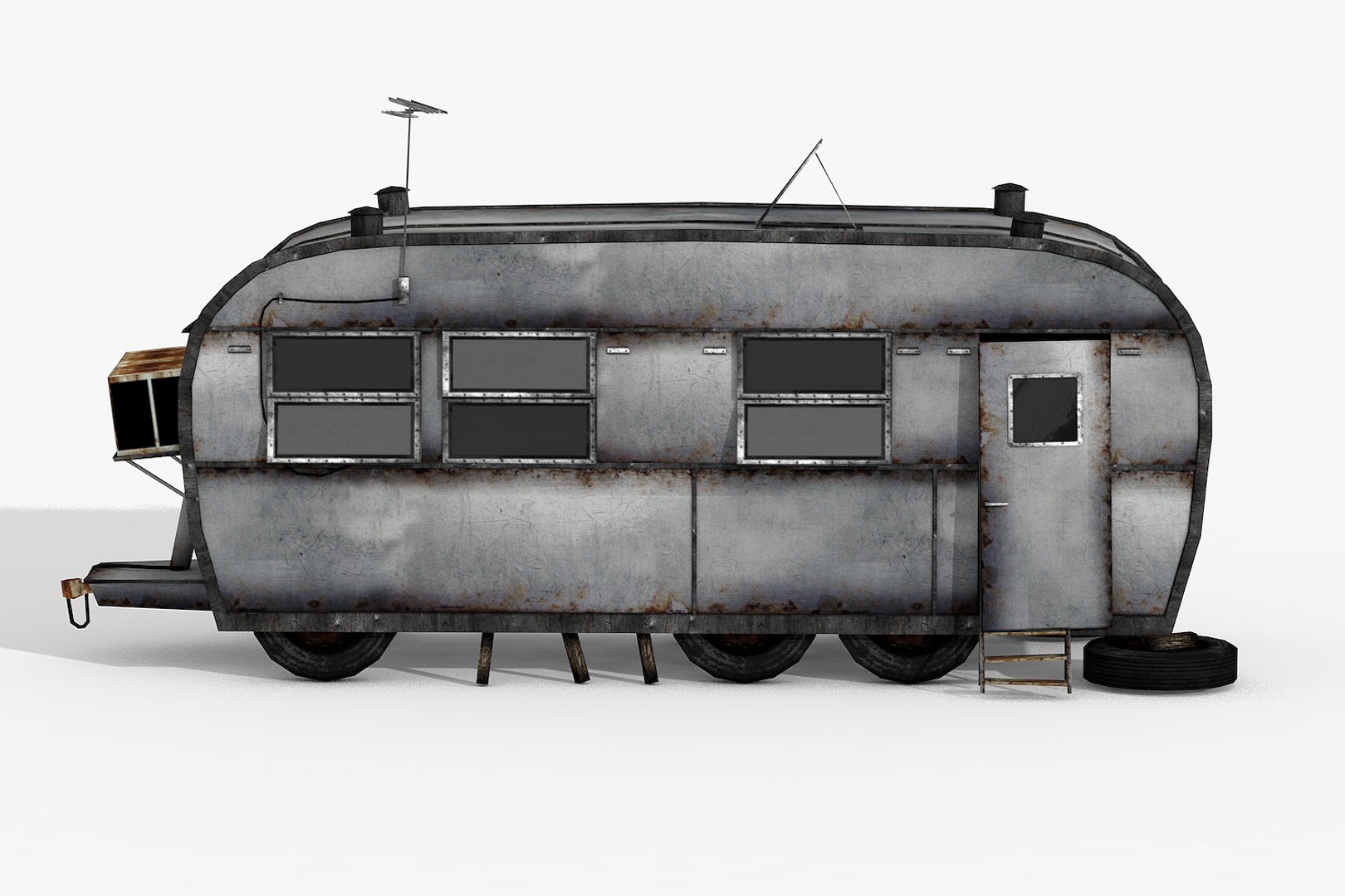 3D Rust Caravan Trailer - TurboSquid 1553867