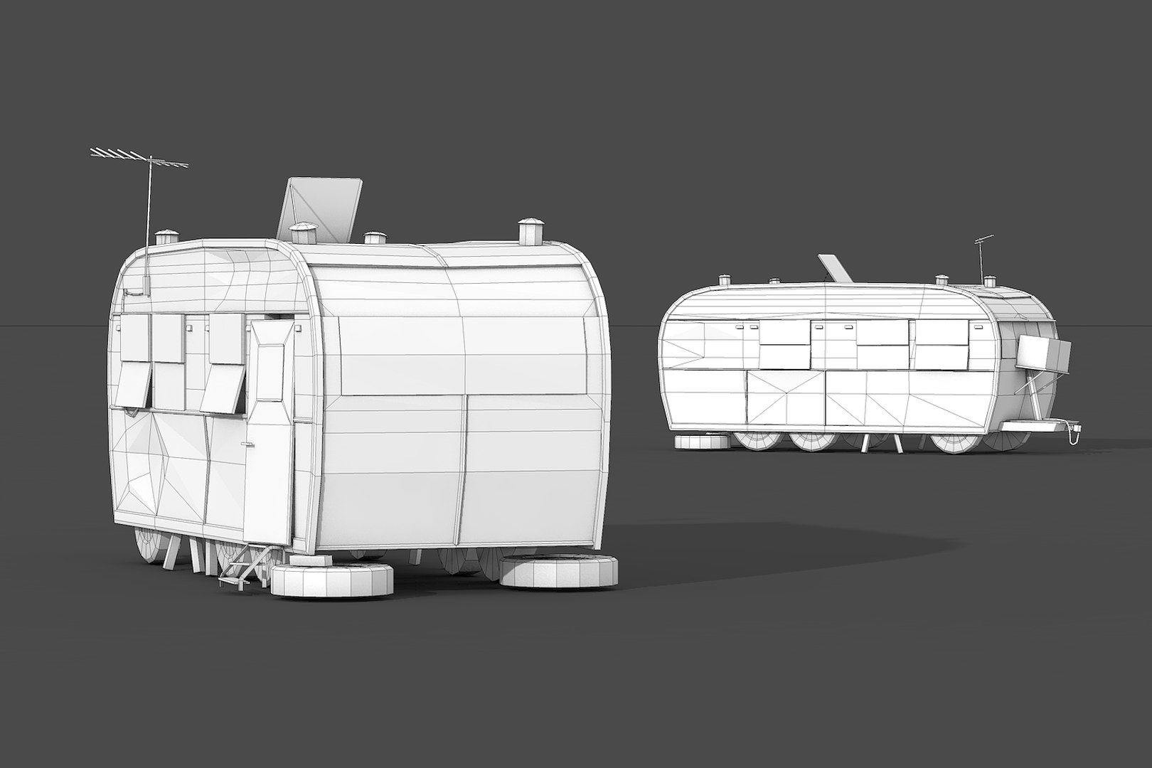 3D Rust Caravan Trailer - TurboSquid 1553867