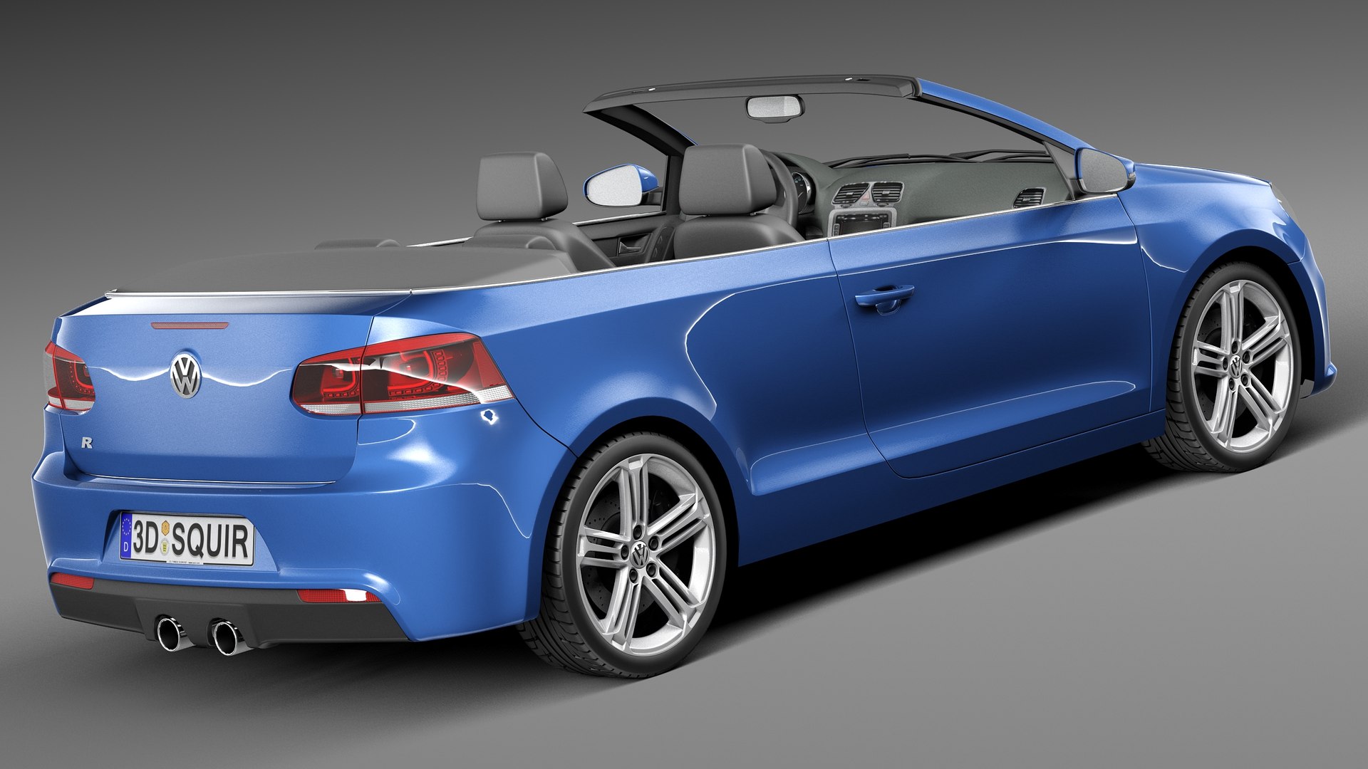 2014 Convertible Volkswagen 3d Model