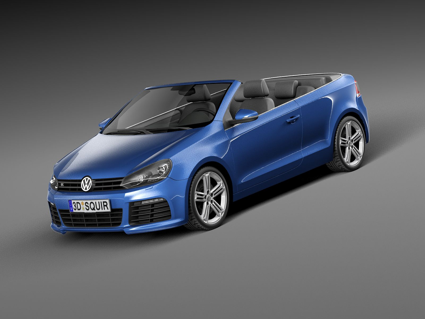 2014 Convertible Volkswagen 3d Model