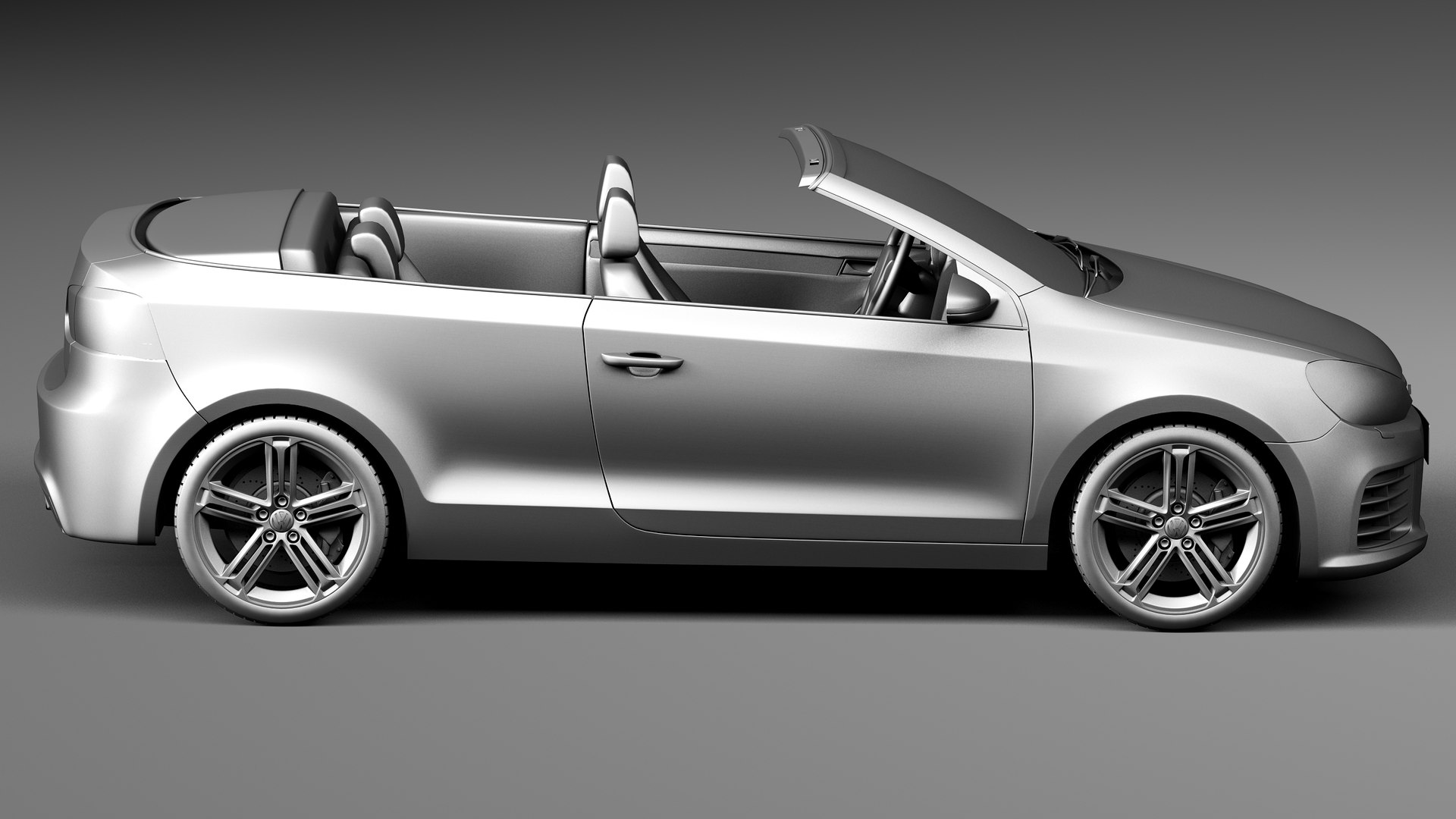 2014 Convertible Volkswagen 3d Model