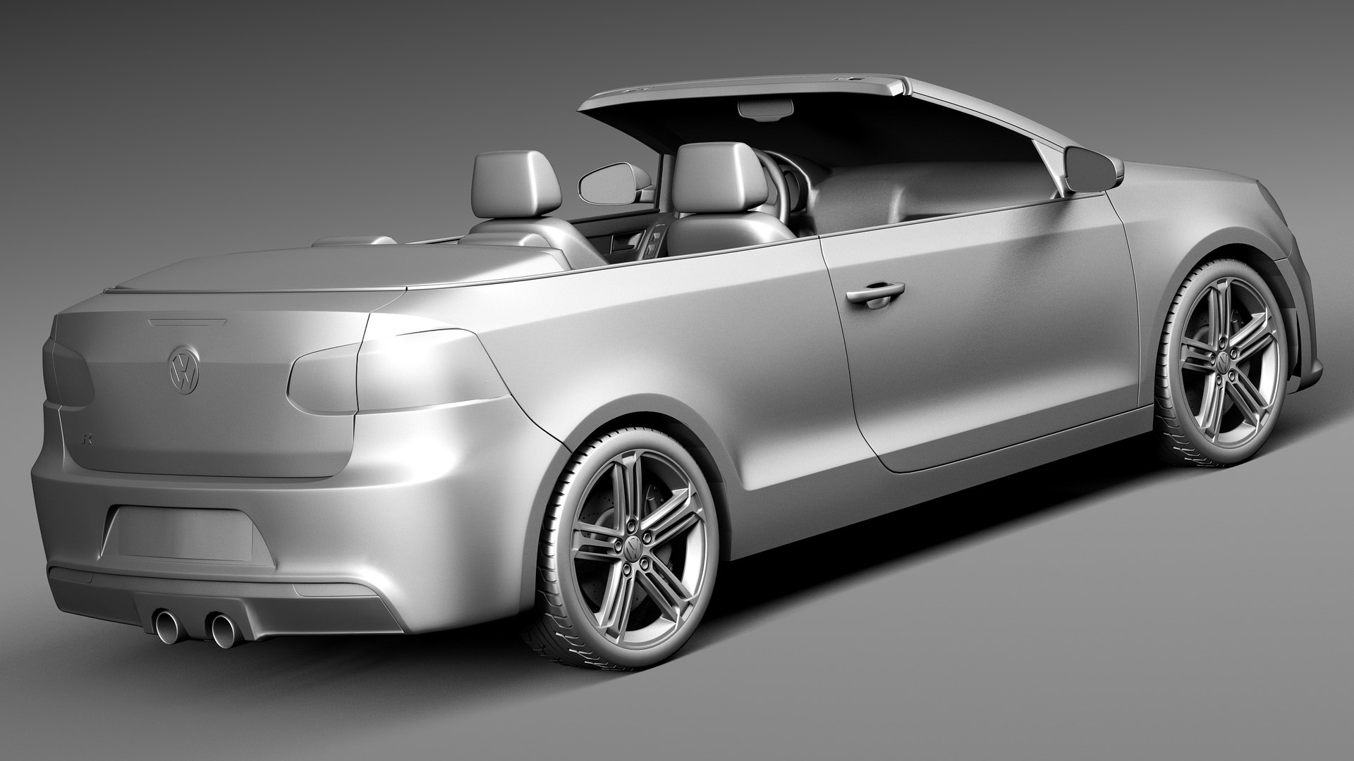 2014 Convertible Volkswagen 3d Model