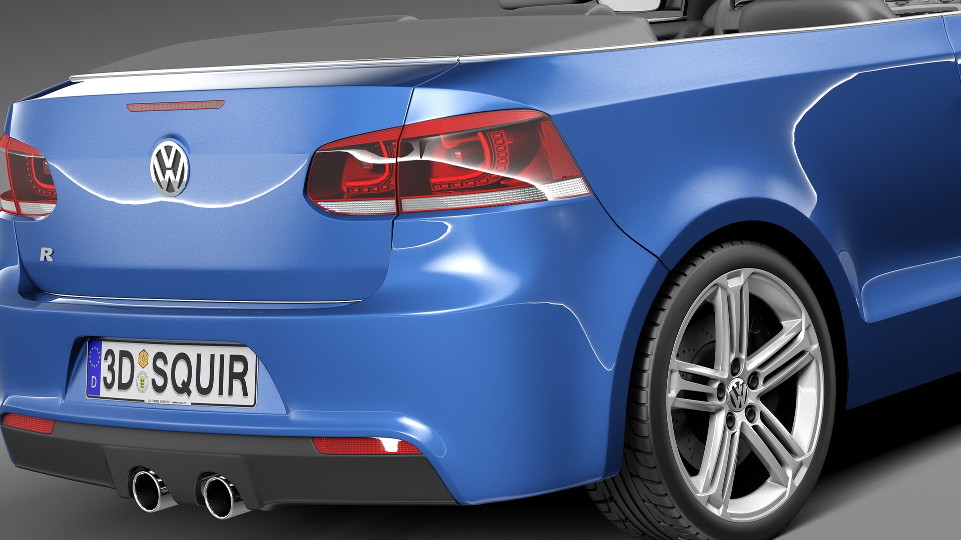 2014 convertible volkswagen 3d model