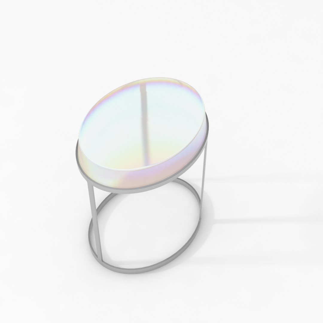 3d Glass Topped Table Model