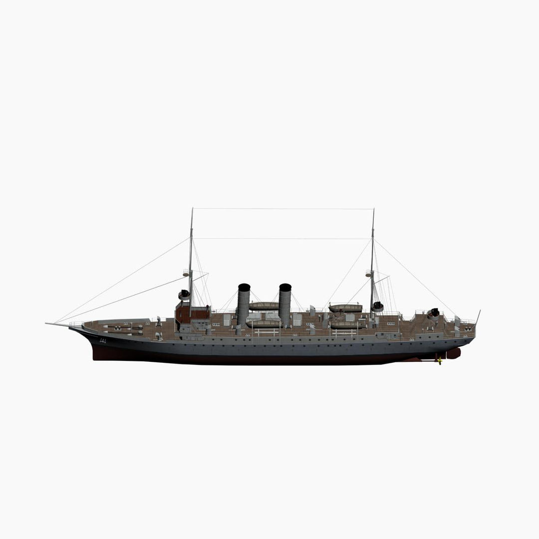 3d Model Of Cruiser Nautilus Imperial German
