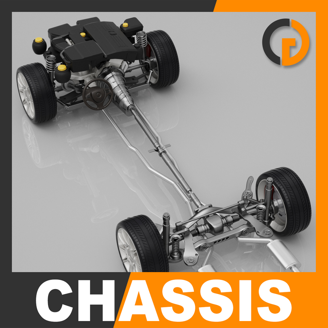 3d chassis engine model