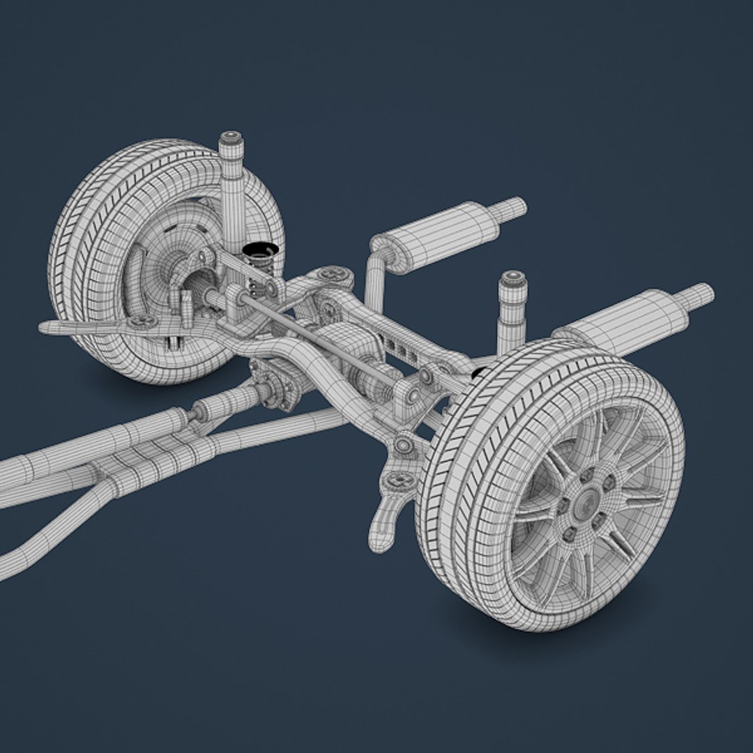 3d chassis engine model