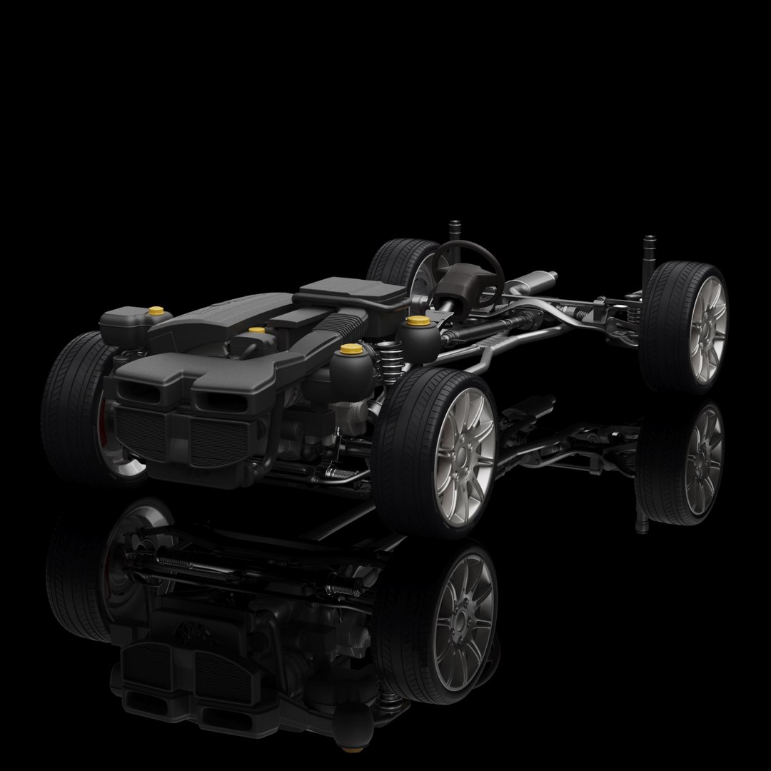 3d chassis engine model