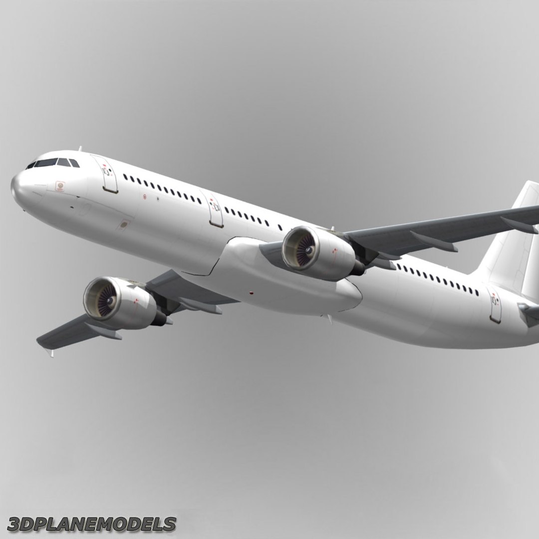 3d Model Airbus A321 Generic White