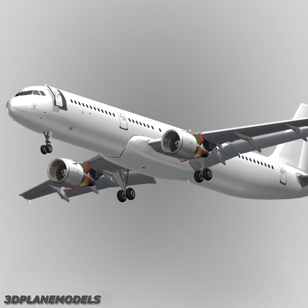 3d Model Airbus A321 Generic White