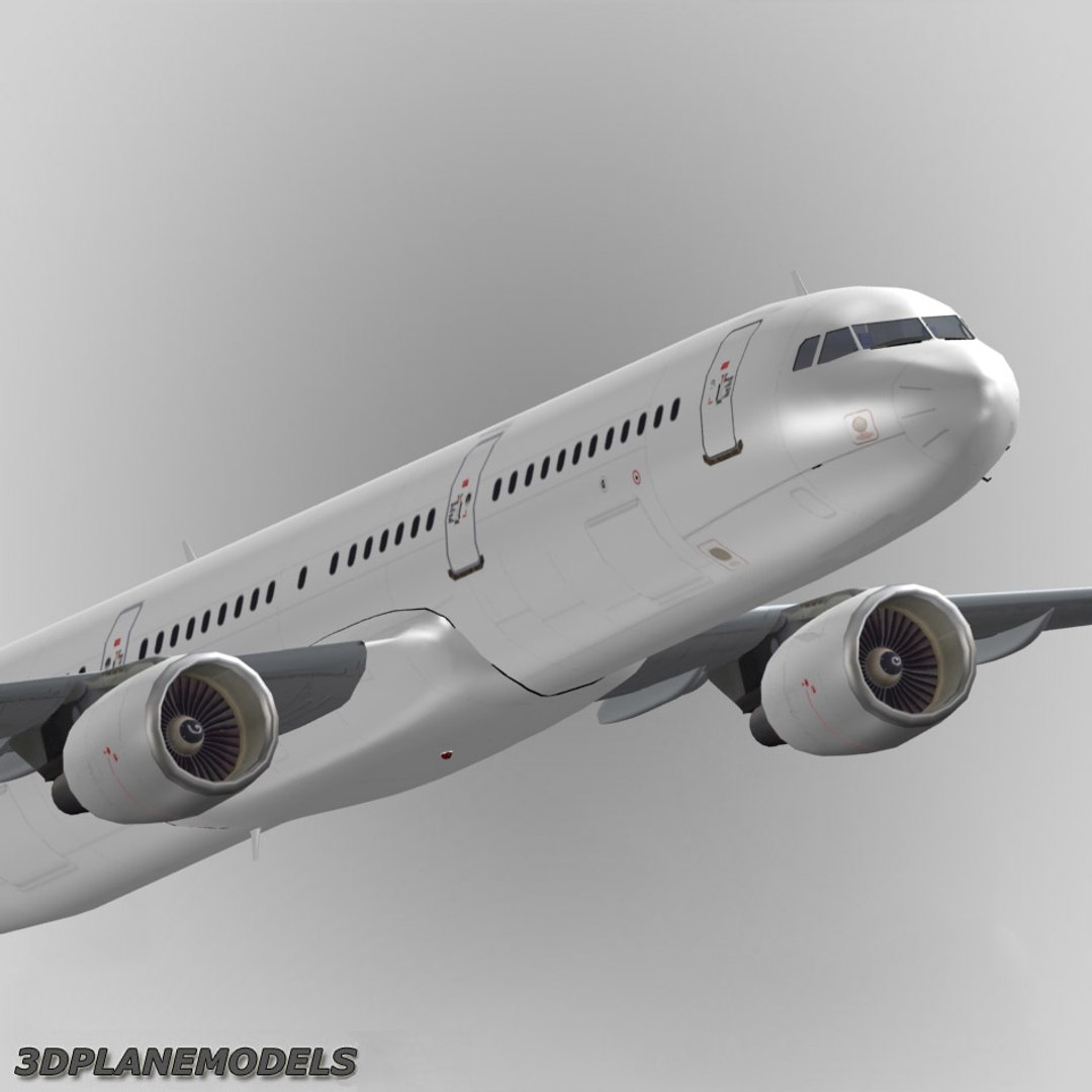 3d Model Airbus A321 Generic White
