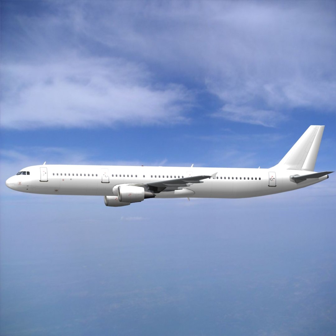 3d Model Airbus A321 Generic White