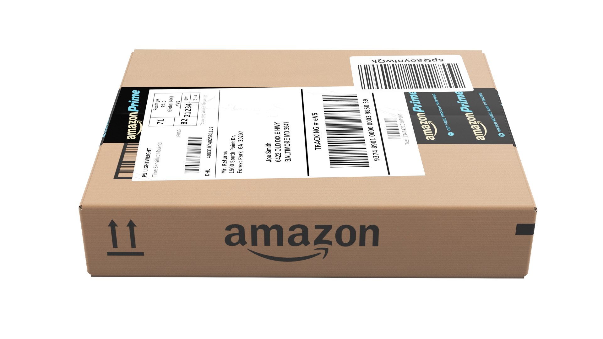 Amazon Parcels Box 25x20x7cm 3D Model - TurboSquid 1990927