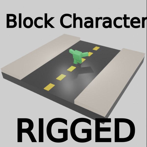 Blockieren Sie den Charakter, der manipuliert läuft 3D-Modell ...