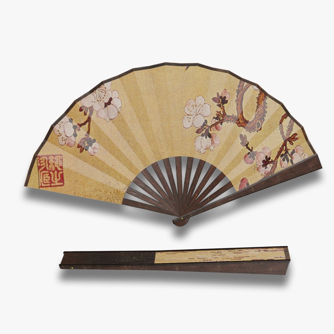 3D Folding Fan 3 - TurboSquid 2330029