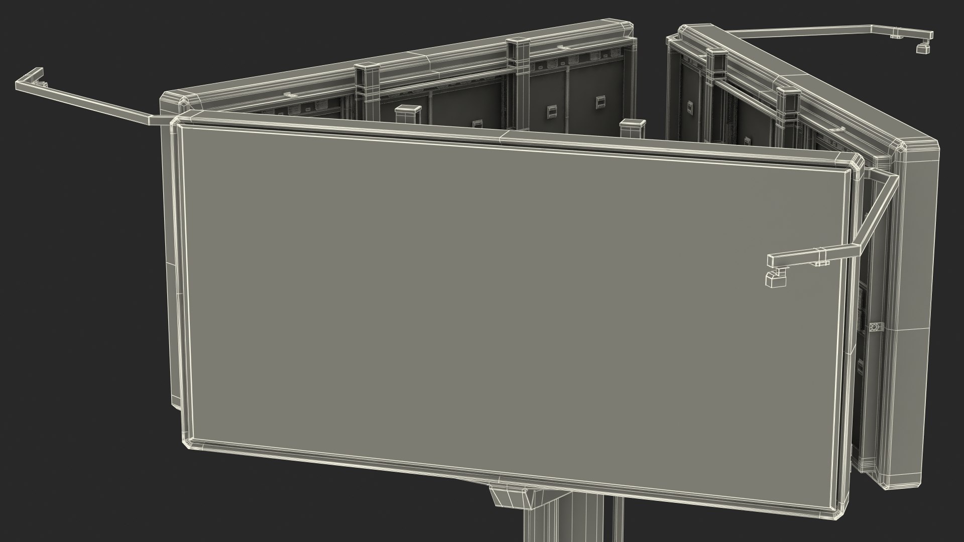 Three-Sided Digital Billboard 6x3 3D model - TurboSquid 1911738