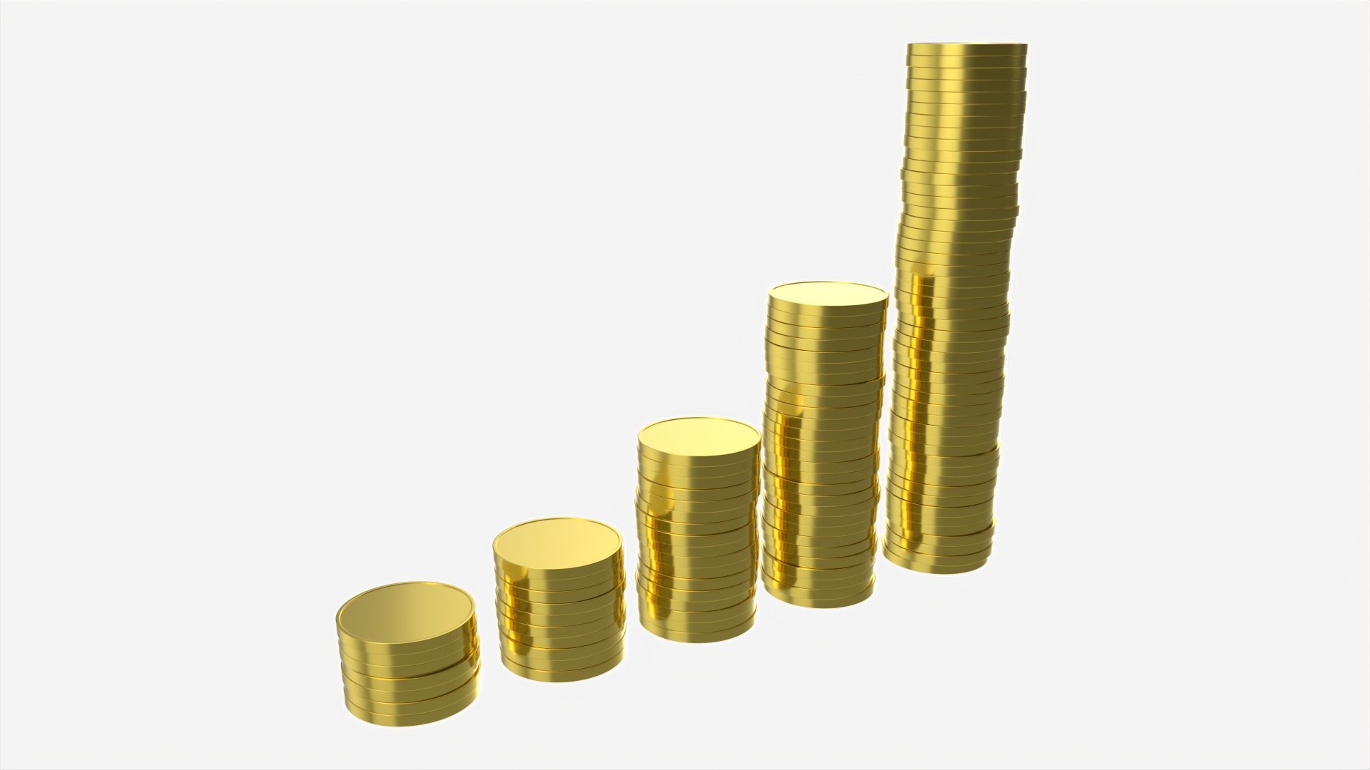 3D Money Coin Stack Set Model - TurboSquid 2108704
