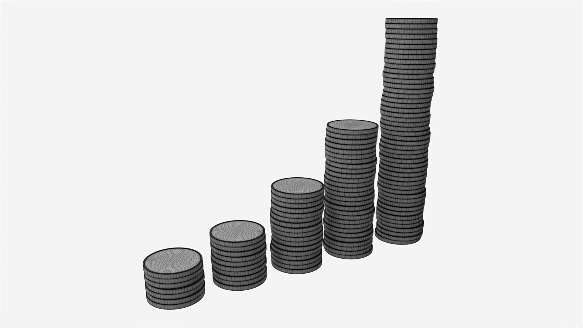 3D Money Coin Stack Set Model - TurboSquid 2108704