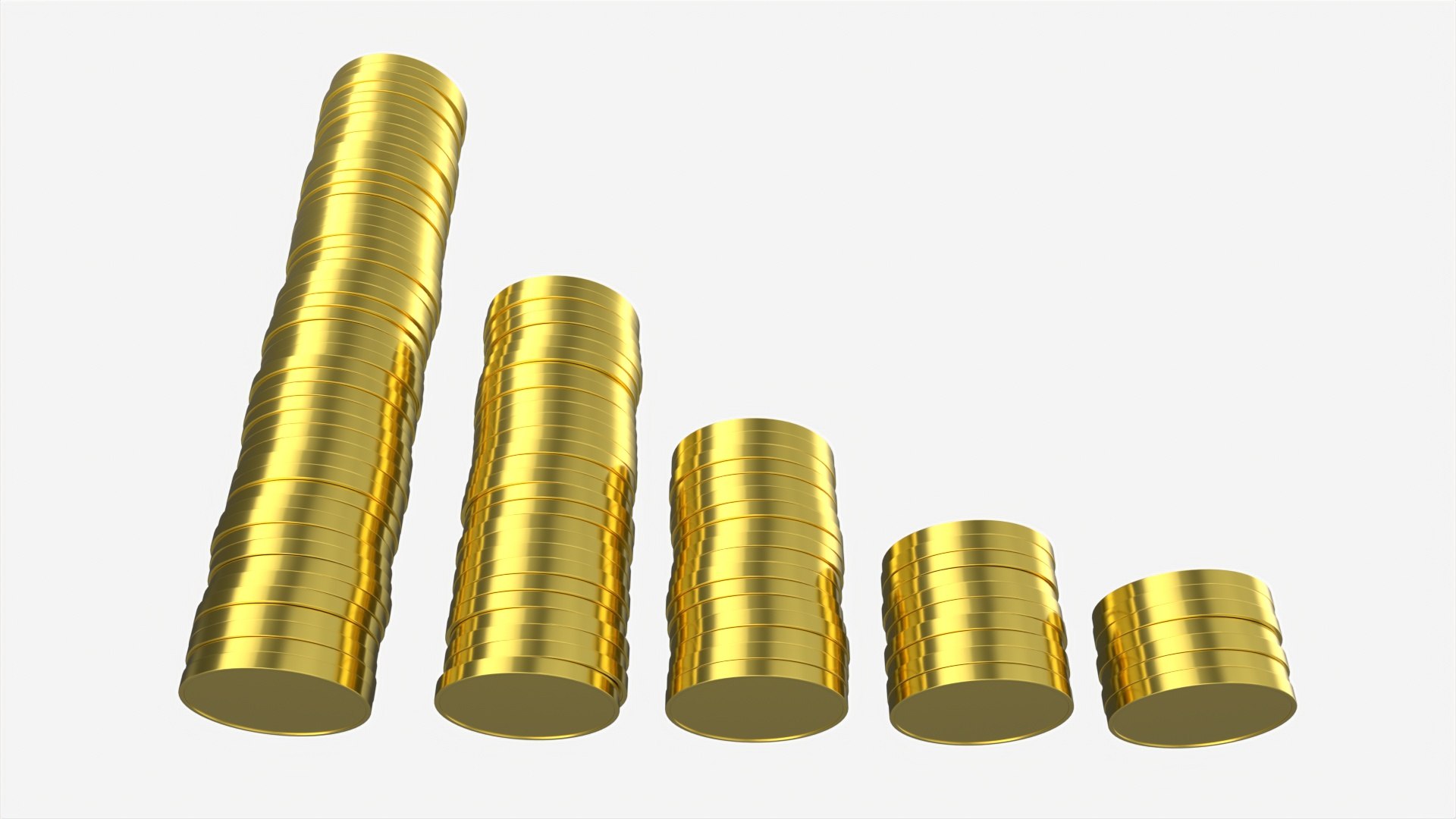 3D Money Coin Stack Set Model - TurboSquid 2108704