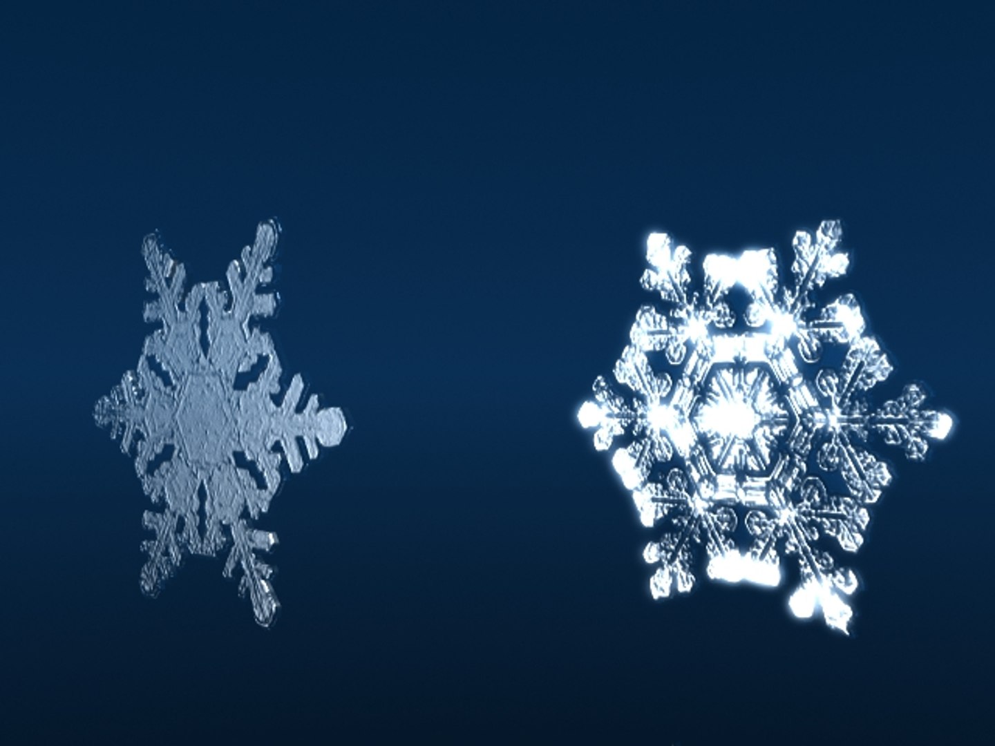 3d 3ds Snow Flakes