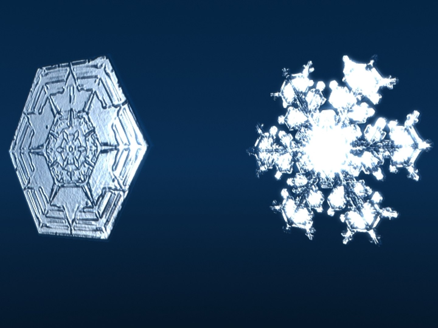 3d 3ds Snow Flakes