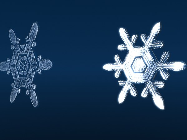 3d 3ds snow flakes